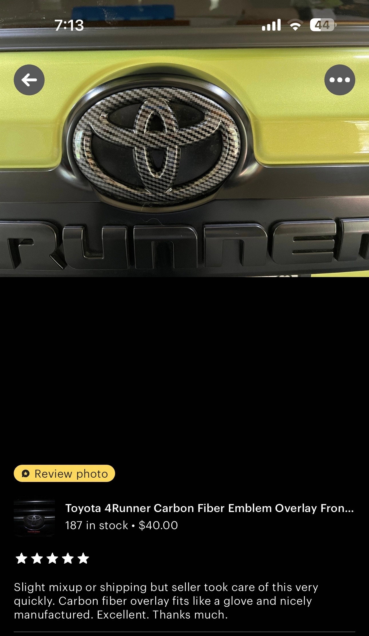 Toyota 4runner Carbon Fiber Emblem Overlay Front and Back (2PCS) - Etsy