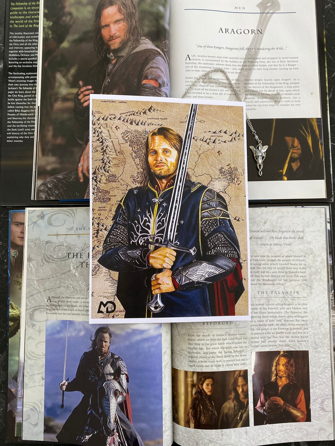 Lord of the Rings, Aragorn Elessar Hand Drawn Printable Artwork With ...