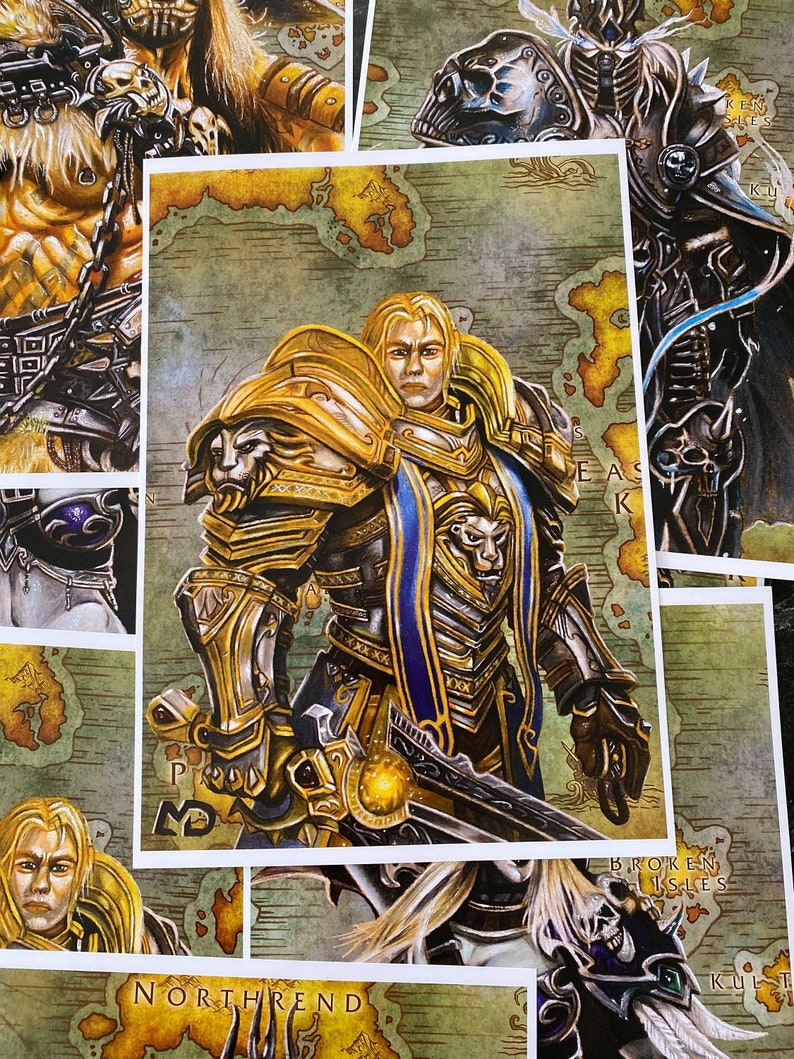 World of Warcraft, Anduin Wrynn Hand Drawn Printable Artwork With the ...