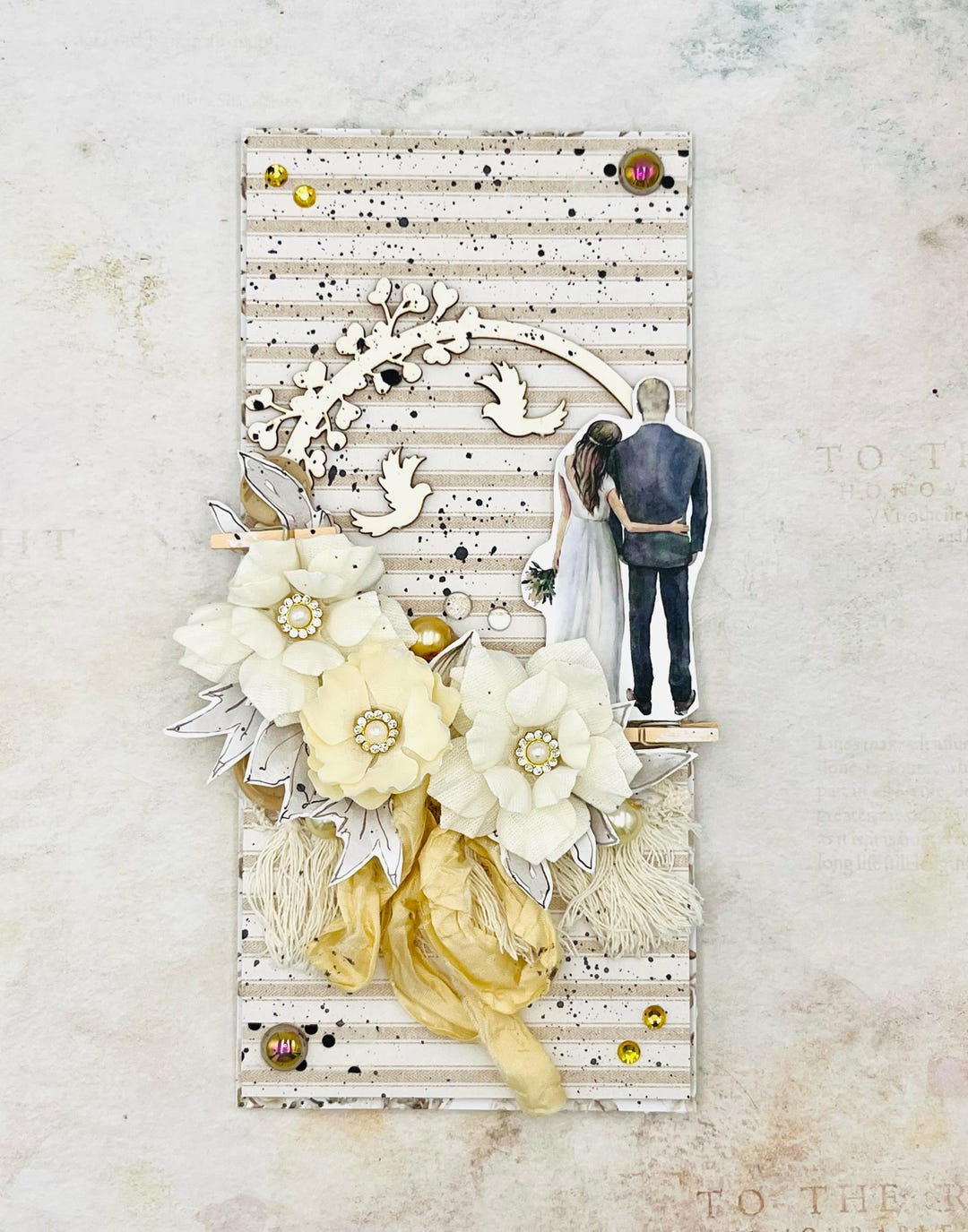 Boho Wedding Card, Wedding Congratulations Card, Wedding Day Card ...