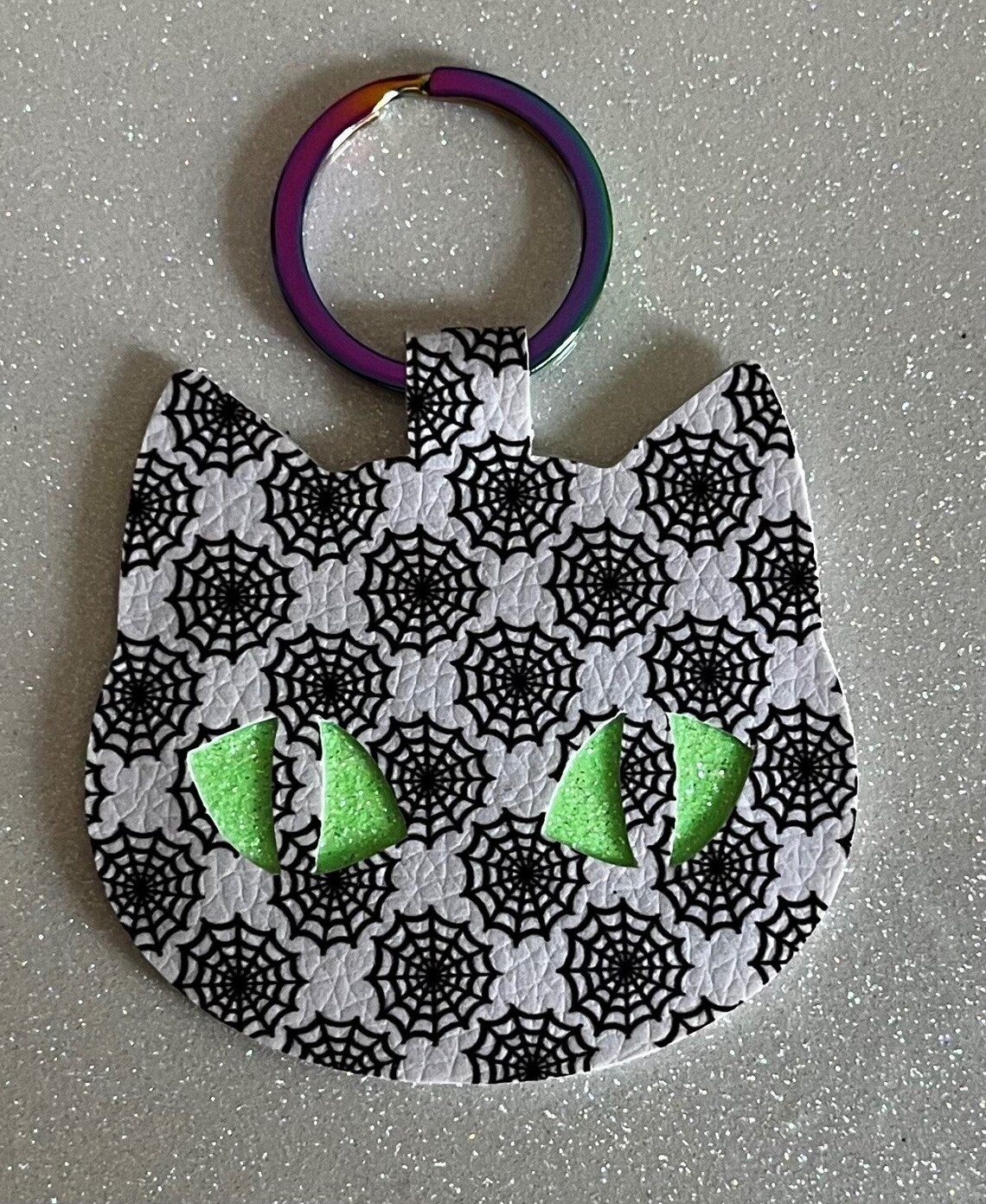 Halloween Faux Leather Keychain Key Fob Halloween Keychain Halloween ...