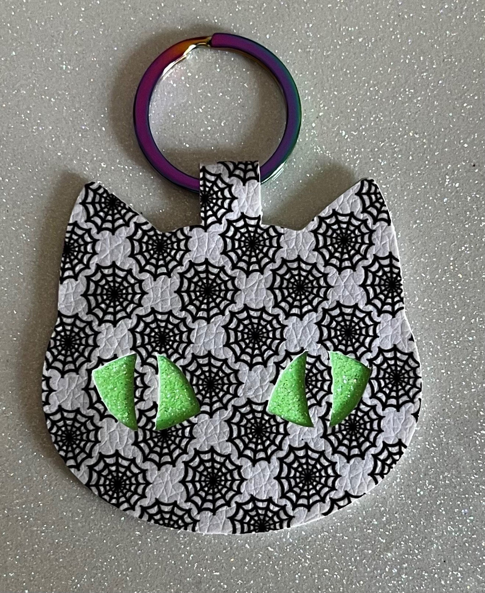 Halloween Faux Leather Keychain Key Fob Halloween Keychain Halloween ...