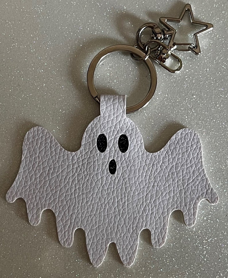 Halloween Faux Leather Keychain Key Fob Halloween Keychain Halloween ...