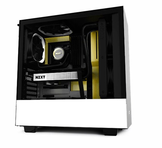 Custom Gaming PC Case White & Yellow NZXT H510 | Etsy