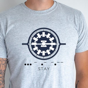 Interstellar Shirt STAY Morse Code Tshirt Endurance Graphic - Etsy
