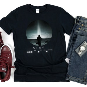 Interstellar Tshirt, STAY Morse Code Mens Graphic Tee, Interstellar ...