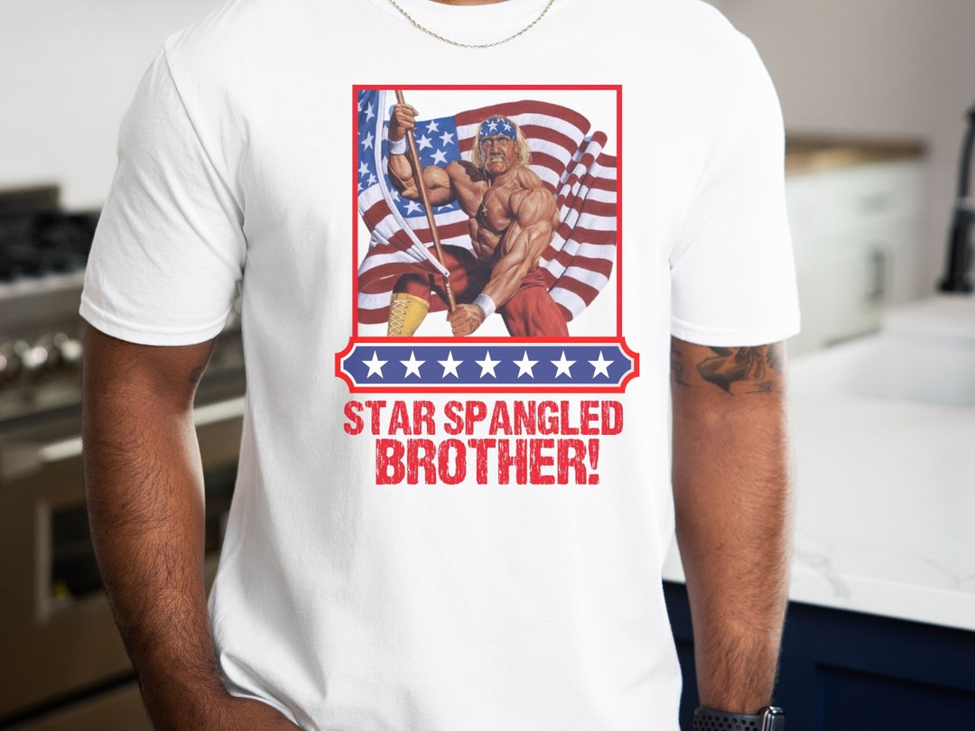 Hulk Hogan Patriotic Graphic Tee, 4th of July USA T-shirt - Etsy