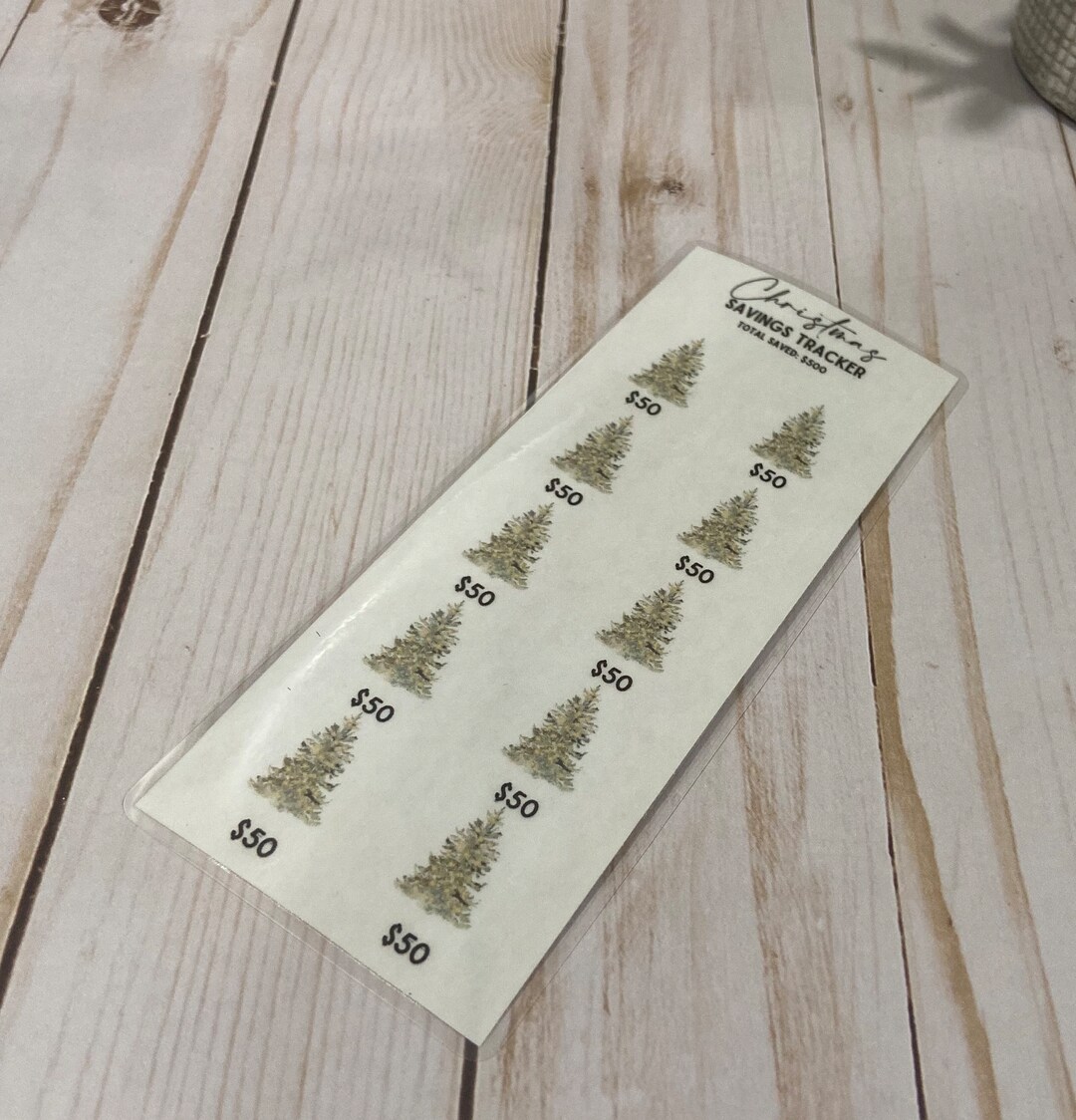 Laminated Christmas Tree Savings Tracker - Etsy