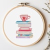 Open Book Cross Stitch Pattern PDF - Teacher Gift Book Lovers Gifts ...