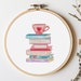 Open Book Cross Stitch Pattern PDF - Teacher Gift Book Lovers Gifts ...