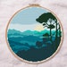 Round Landscape Cross Stitch Pattern PDF Instant Download Nature ...