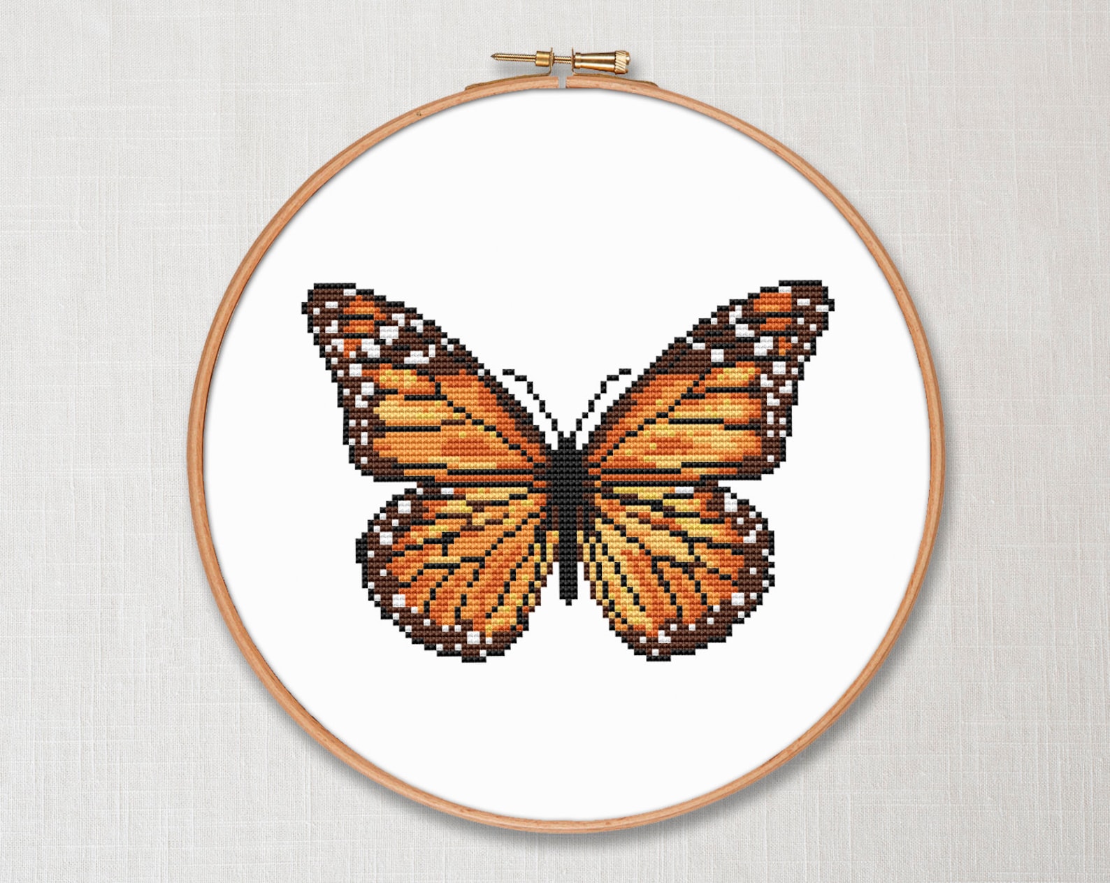 Monarch Butterfly Cross Stitch Pattern PDF Instant Download Retro ...