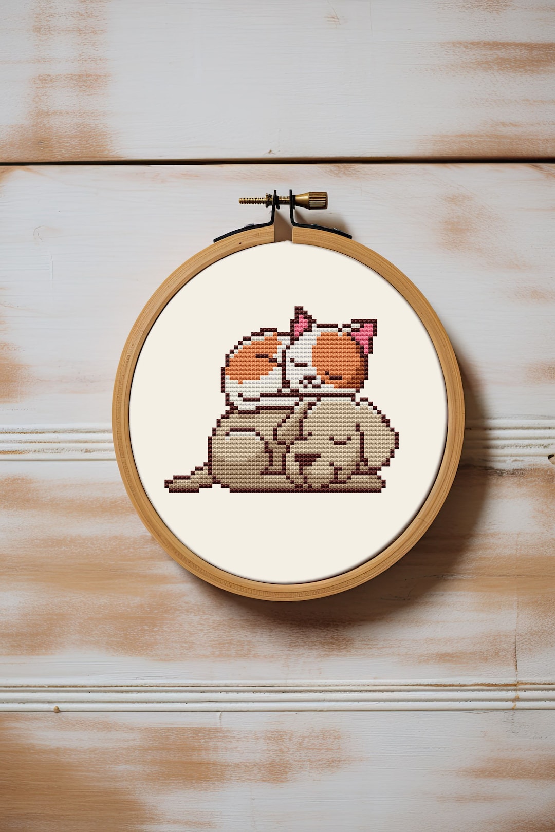 Dog & Cat Cross Stitch Pattern PDF for Beginner Small Simple Friendship ...