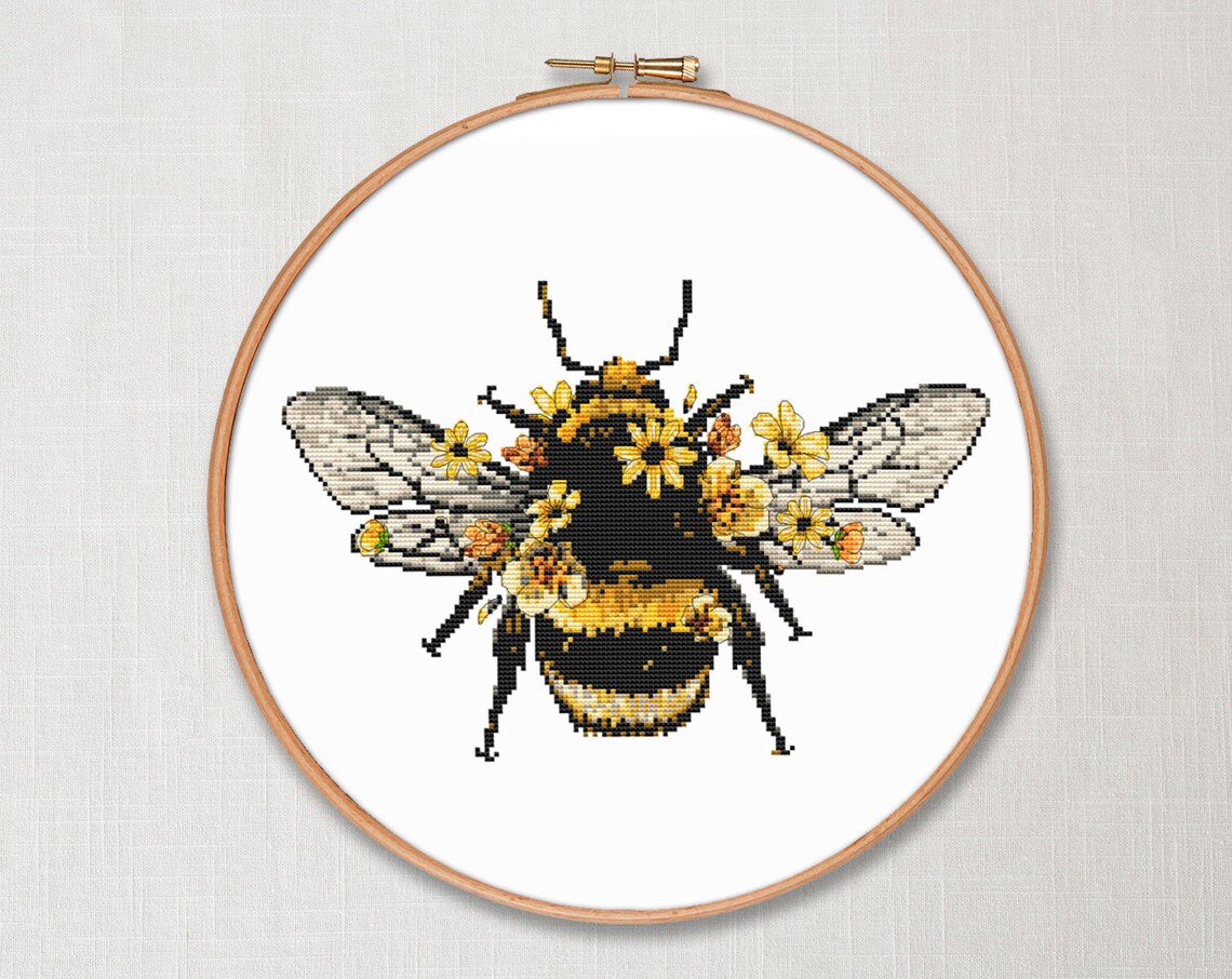 Bumblebee Cross Stitch Pattern PDF Instant Download Bee - Etsy