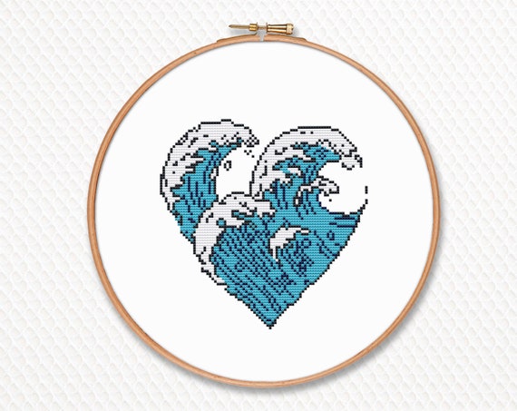 Ocean Cross Stitch Pattern PDF Instant Download Sea Water - Etsy