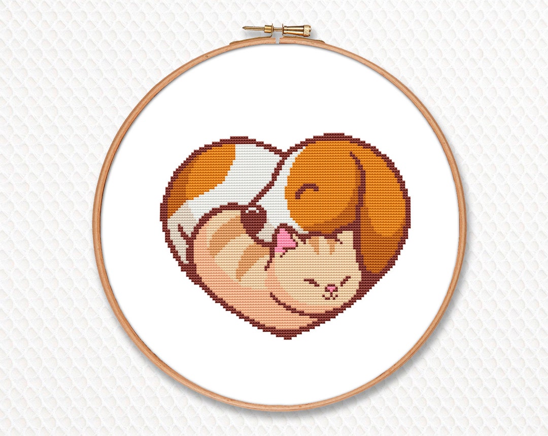 Cute Animal Love Cross Stitch Pattern PDF Instant Download - Etsy