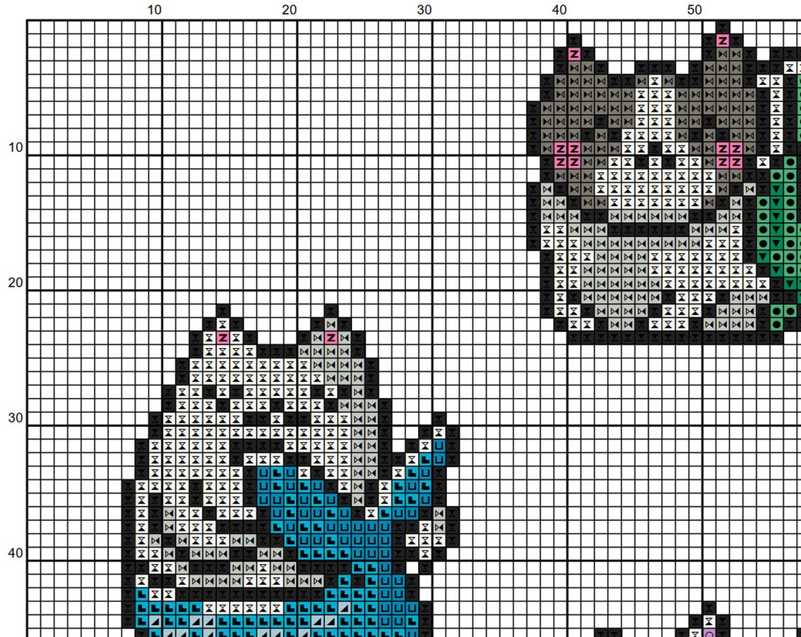 Funny Cat Cross Stitch Pattern PDF Instant Download Modern - Etsy