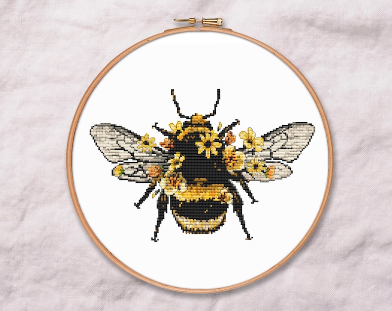 Bumblebee Cross Stitch Pattern PDF Instant Download Bee - Etsy