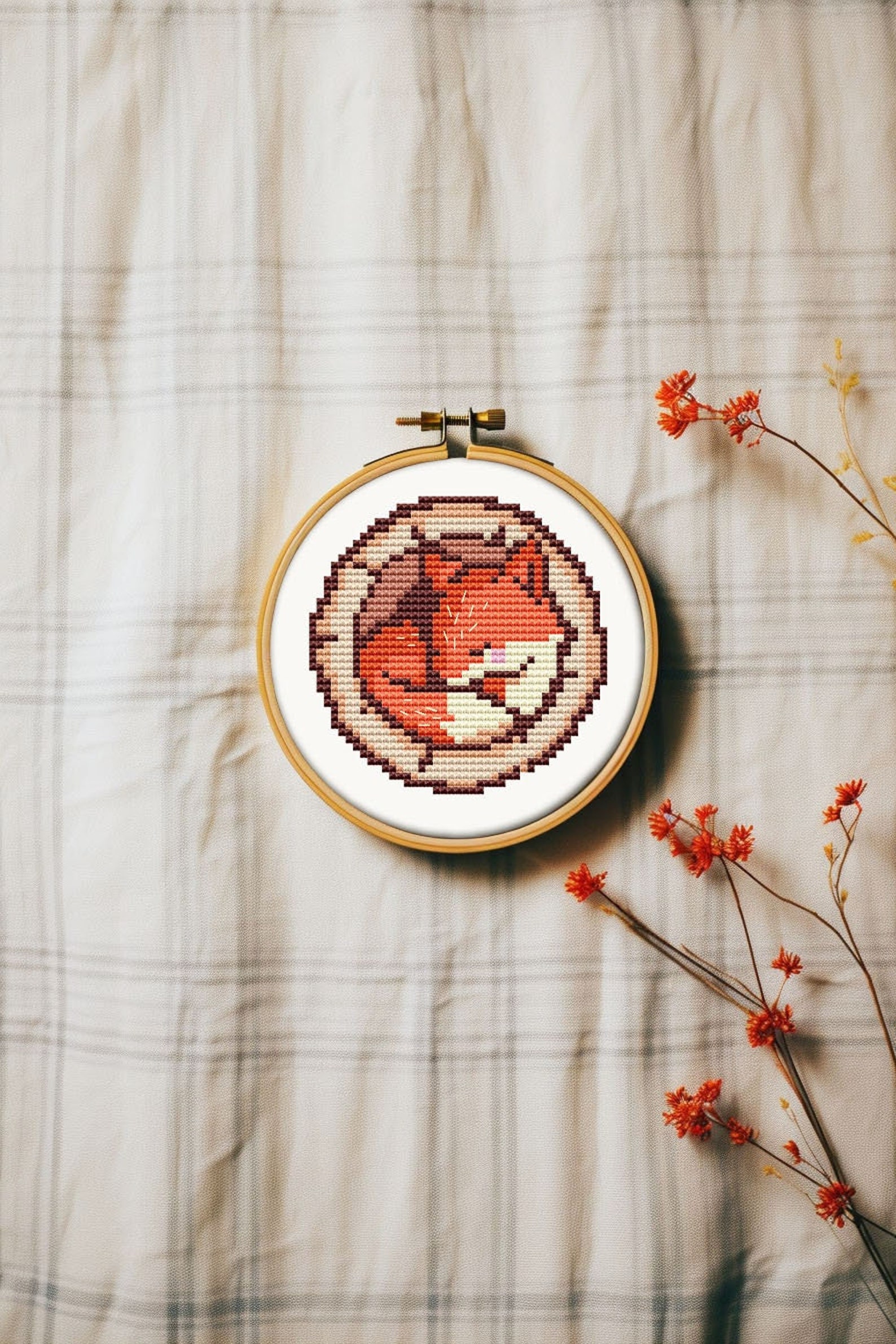 Small Fox Cross Stitch Pattern PDF - for Beginner Mini Cute Easy Little ...