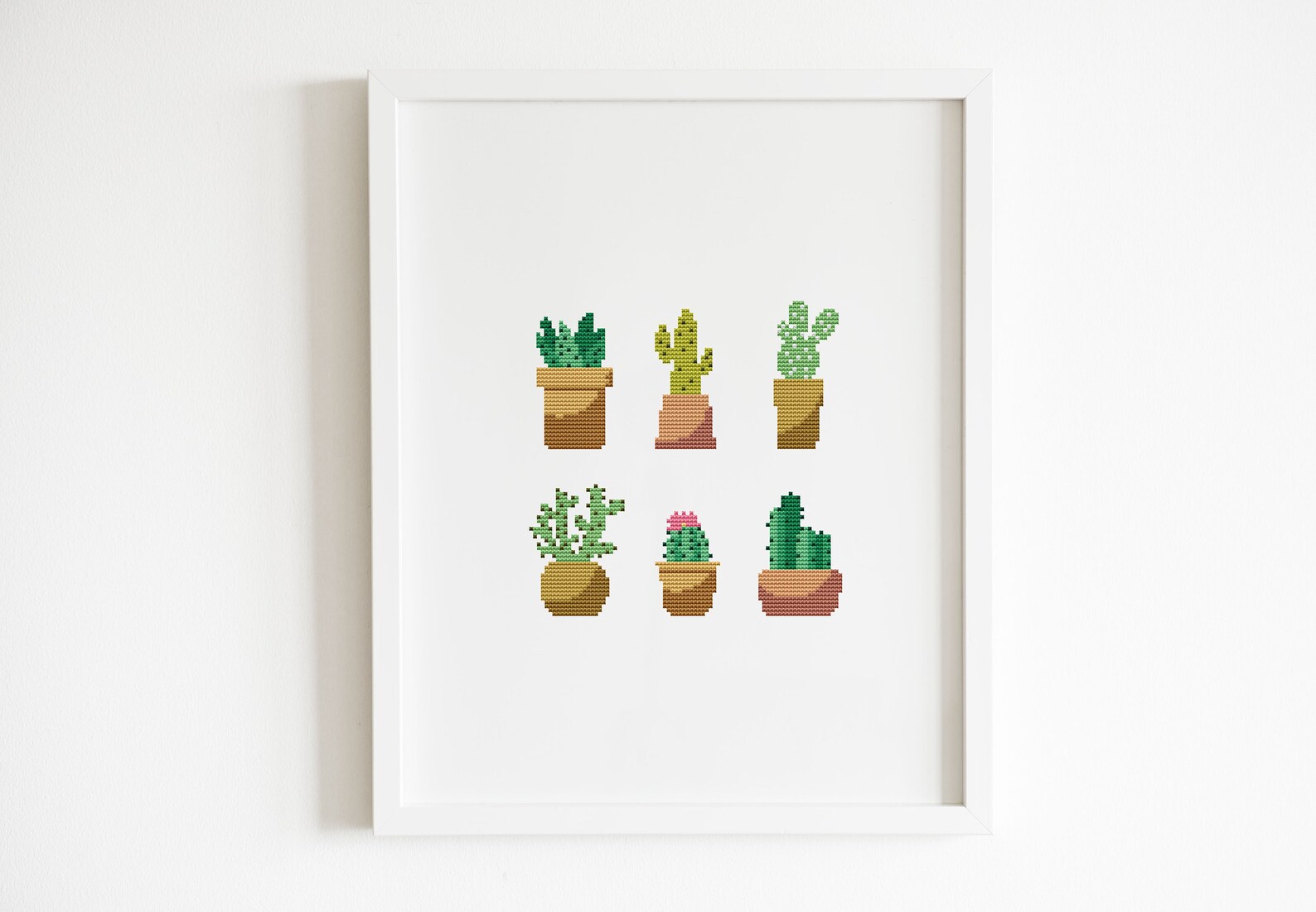 Tiny Plant Cross Stitch Pattern PDF - Cute Easy Cactus Small Plant ...