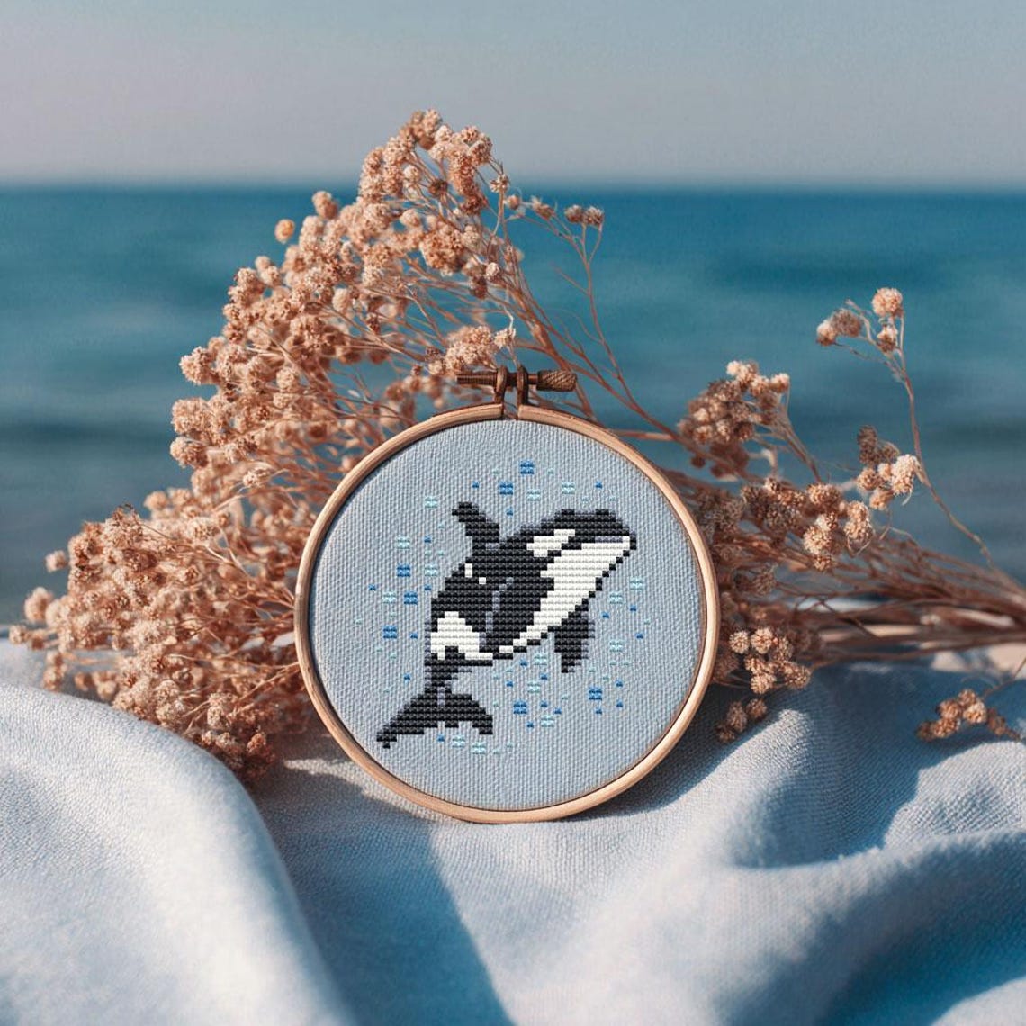 Orca Cross Stitch Pattern PDF - Killer Whale Ocean Sea Animal Beginner ...