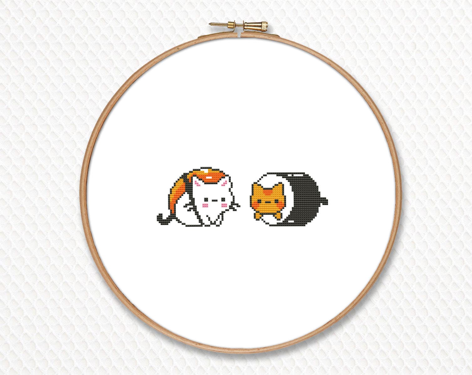 Tiny Cat Cross Stitch Pattern PDF Small Cute Easy Modern - Etsy