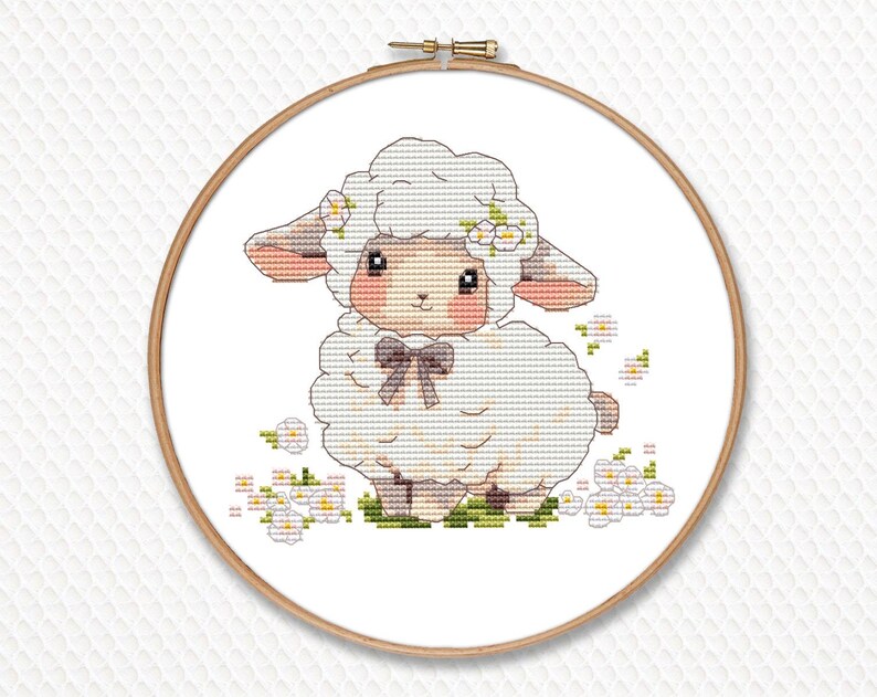 Cute Easter Lamb Cross Stitch Pattern PDF - Digital Download CS137 - Etsy