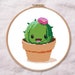 Kawaii Anime Cactus Cross Stitch Pattern PDF - Cute Funny Small Floral ...