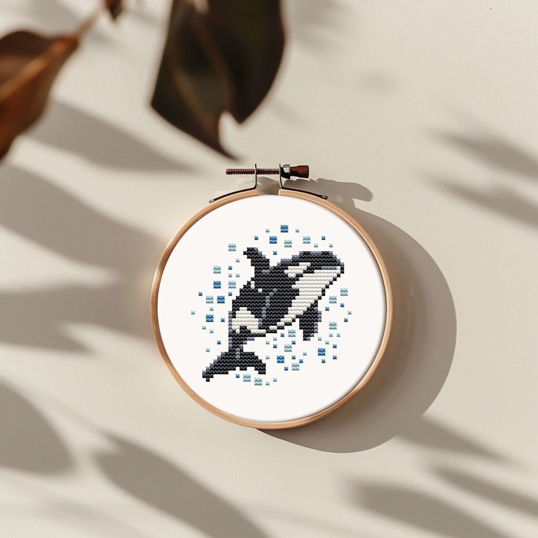 Orca Cross Stitch Pattern PDF - Killer Whale Ocean Sea Animal Beginner ...
