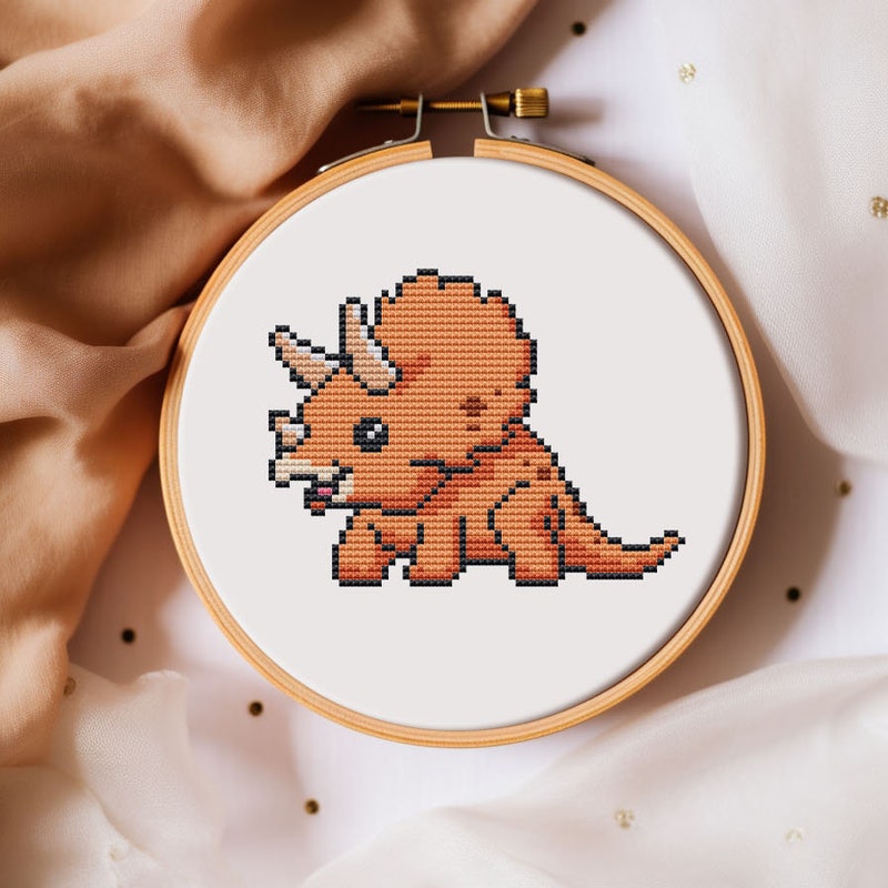 Dinosaur Cross Stitch - Etsy