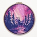 Northern Lights Cross Stitch Pattern PDF - Nature Forest Woodland ...