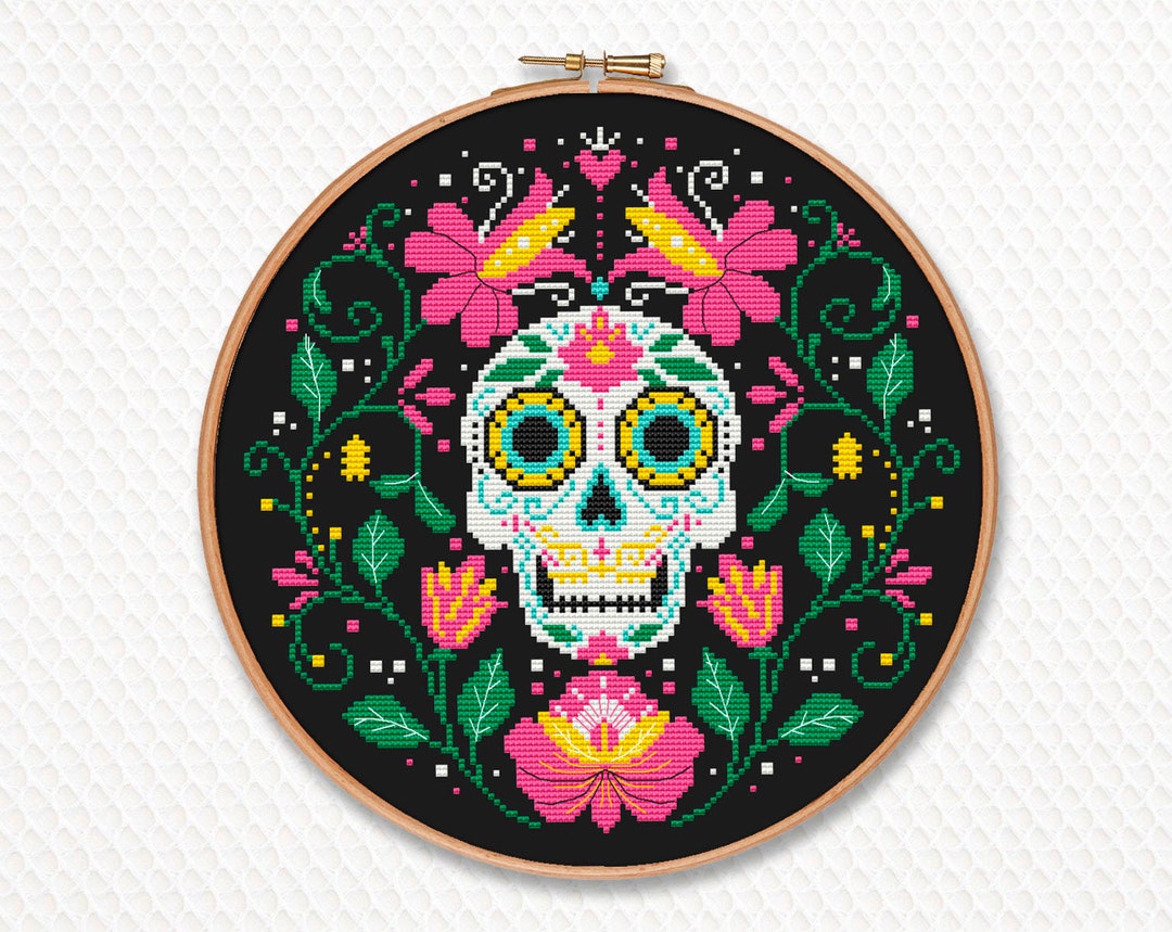 Dia De Los Muertos Cross Stitch Pattern PDF Instant Download Day of the ...