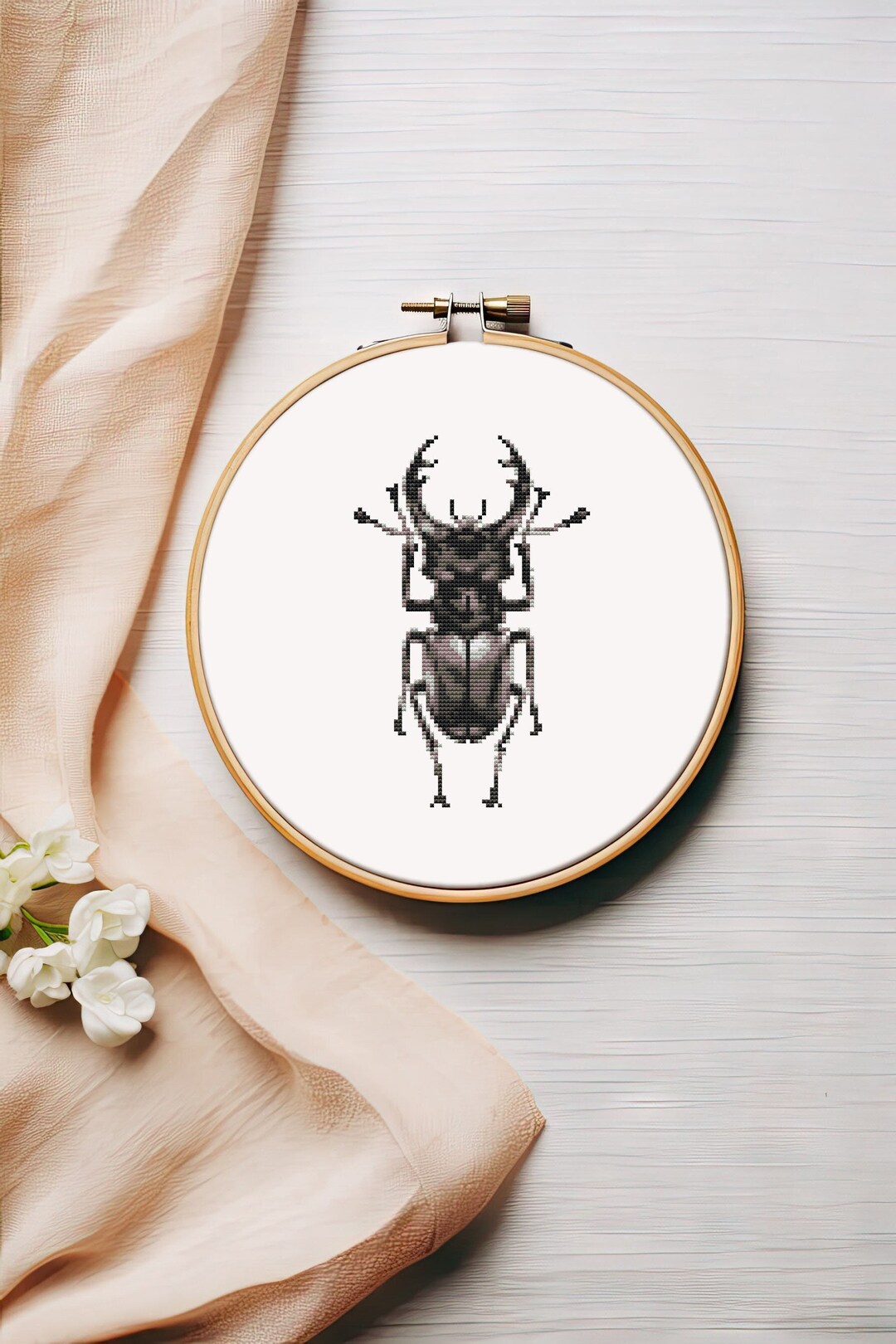 Beetle Cross Stitch Pattern PDF - Instant Download - Insect Embroidery ...