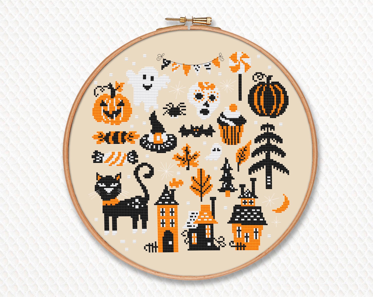 Halloween Counted Cross Stitch Pattern PDF Instant Download - Etsy