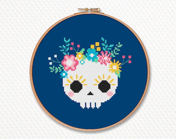 Sugar Skull Cross Stitch Pattern PDF Instant Download Dia - Etsy