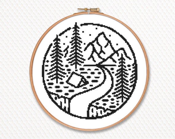 Round Contour Cross Stitch Pattern PDF Instant Download - Etsy