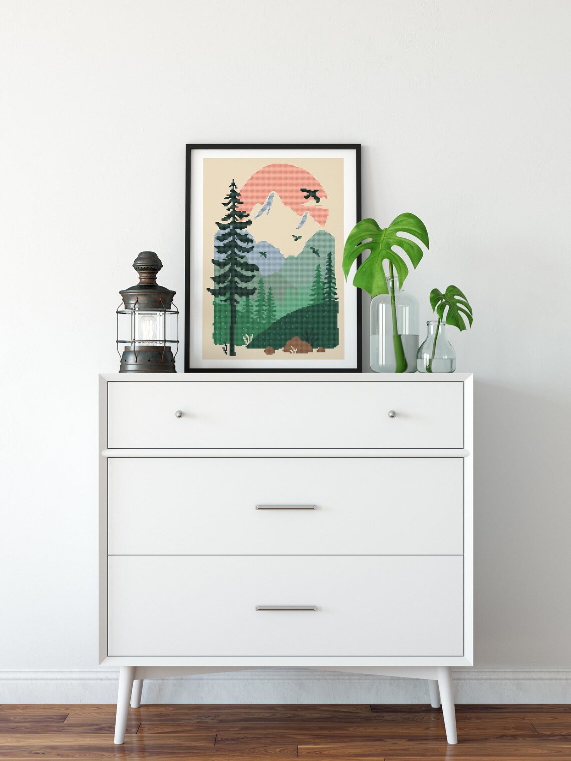 Nature Wall Decor Cross Stitch Pattern PDF Instant Download - Etsy