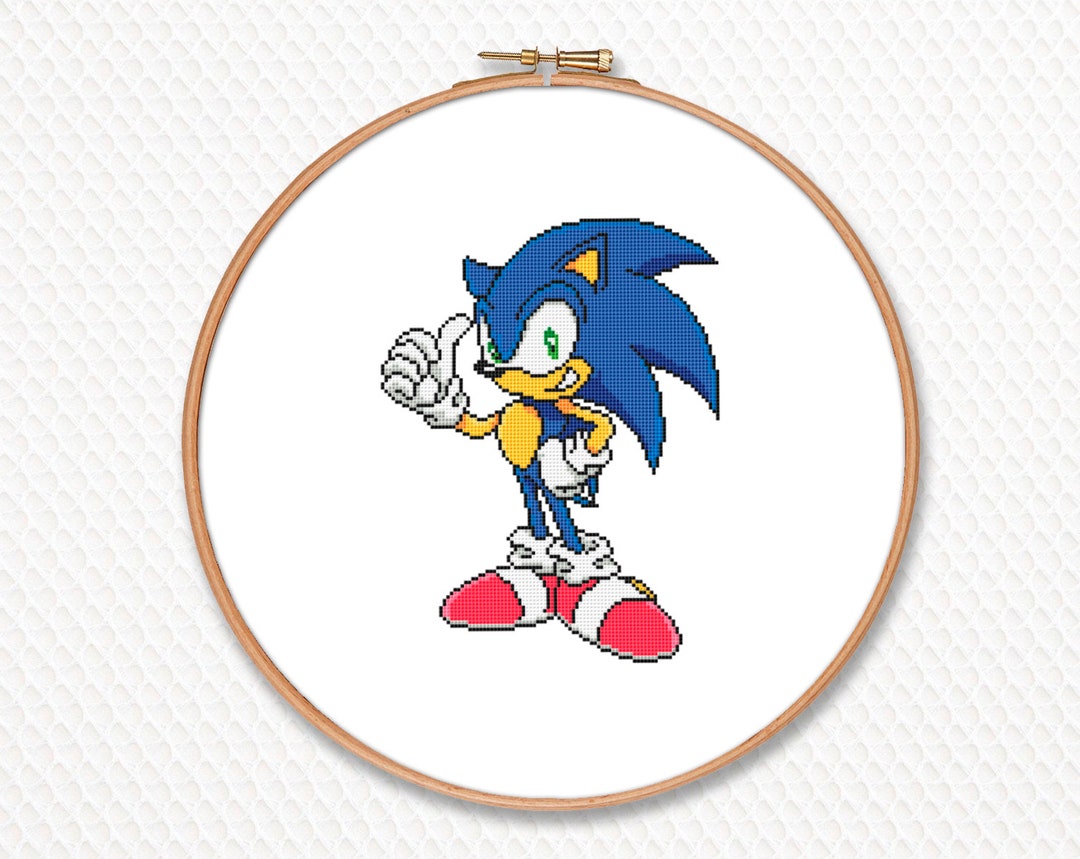 Sonic Cross Stitch Pattern PDF Instant Download Sega Video - Etsy Australia