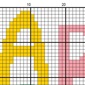 School Alphabet Cross Stitch Pattern PDF - Kid Font Sampler Lettering ...