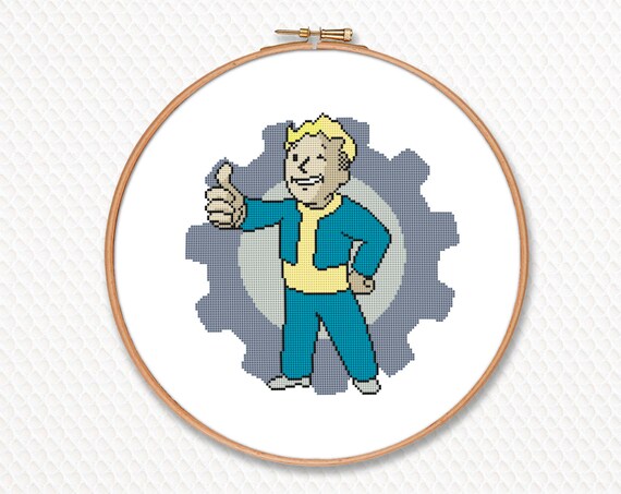 Fallout Cross Stitch Pattern PDF Instant Download Vault - Etsy