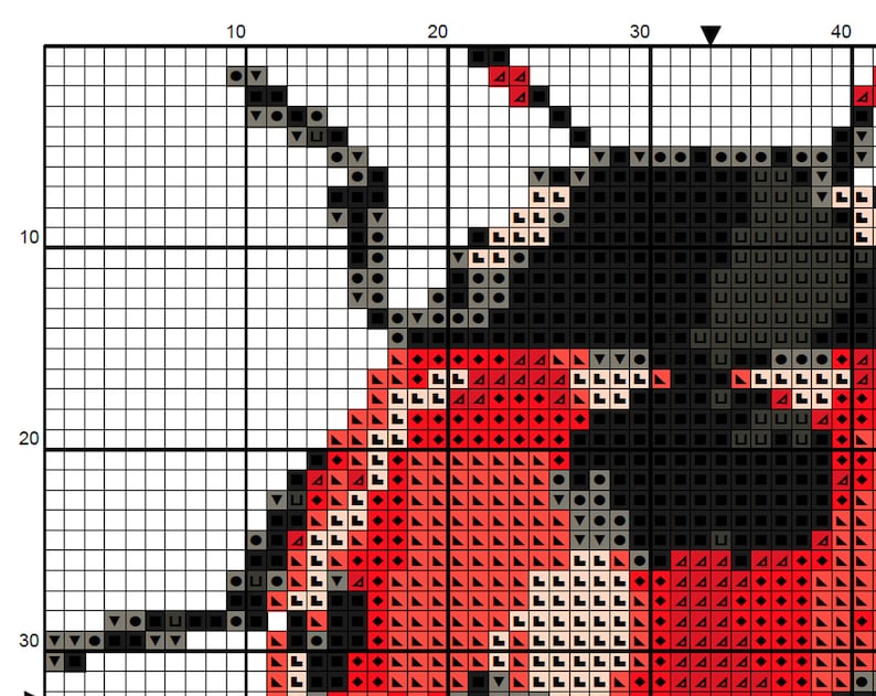 Ladybug Cross Stitch Pattern PDF Instant Download Small - Etsy