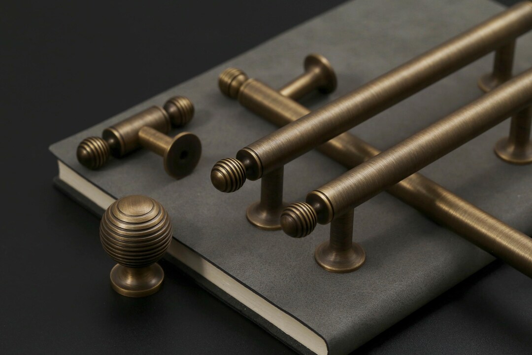Antique Brass Cabinet Long Handles,drawer Dresser Knobs Handles,custom ...