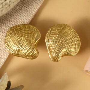 Brass Shell Drawer Pulls Knobs,sea Shell Cupboard Door Handles,solid Brass Cabinet Knobs ...