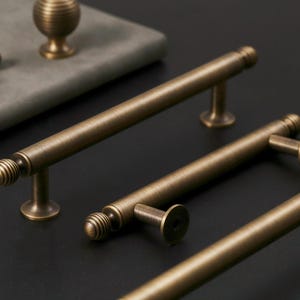 Antique Brass Cabinet Long Handles,drawer Dresser Knobs Handles,custom ...