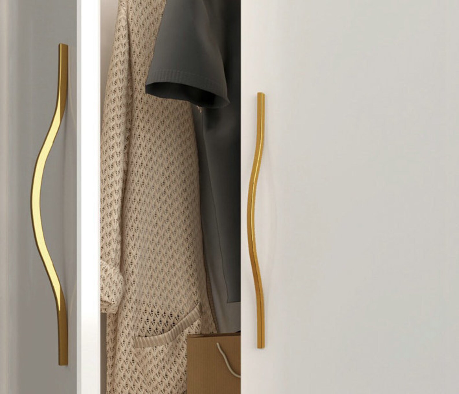 Arch Cabinet Handles Modern Curved Kitchen Drawer Pull - Etsy