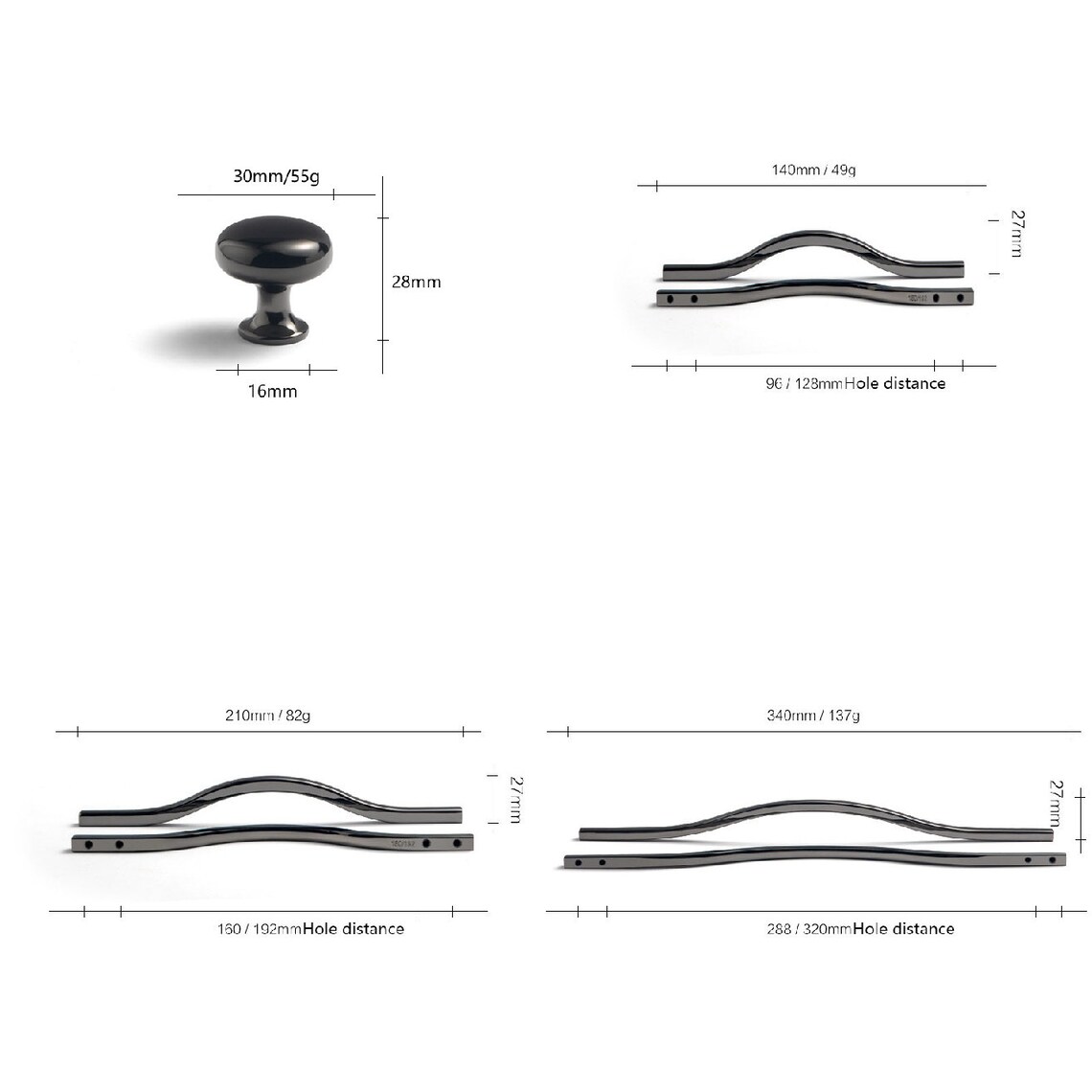 Arch Cabinet Handles Modern Curved Kitchen Drawer Pull - Etsy