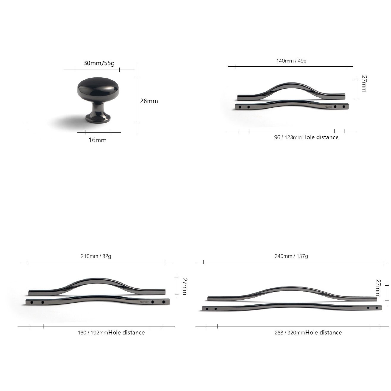 Arch Cabinet Handles Modern Curved Kitchen Drawer Pull - Etsy