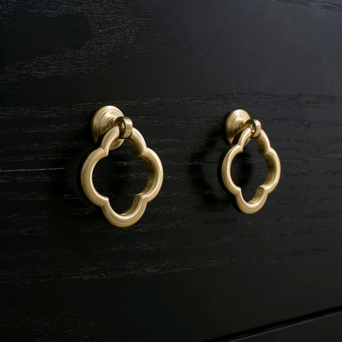 Brass Drop Drawer Pulls Knobs Flower Shape Cupboard Door - Etsy