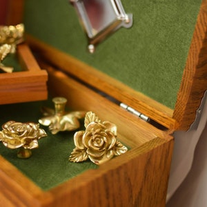 Flower Drawer Pulls Knobs, Bedroom Cabinet Knobs, Rose Door Handles ...