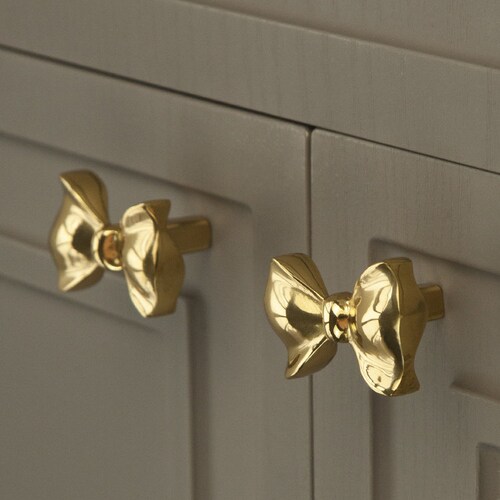 Bow Knobs Brass Drawer Pulls Wardrobe Knob Cabinet Knobs - Etsy